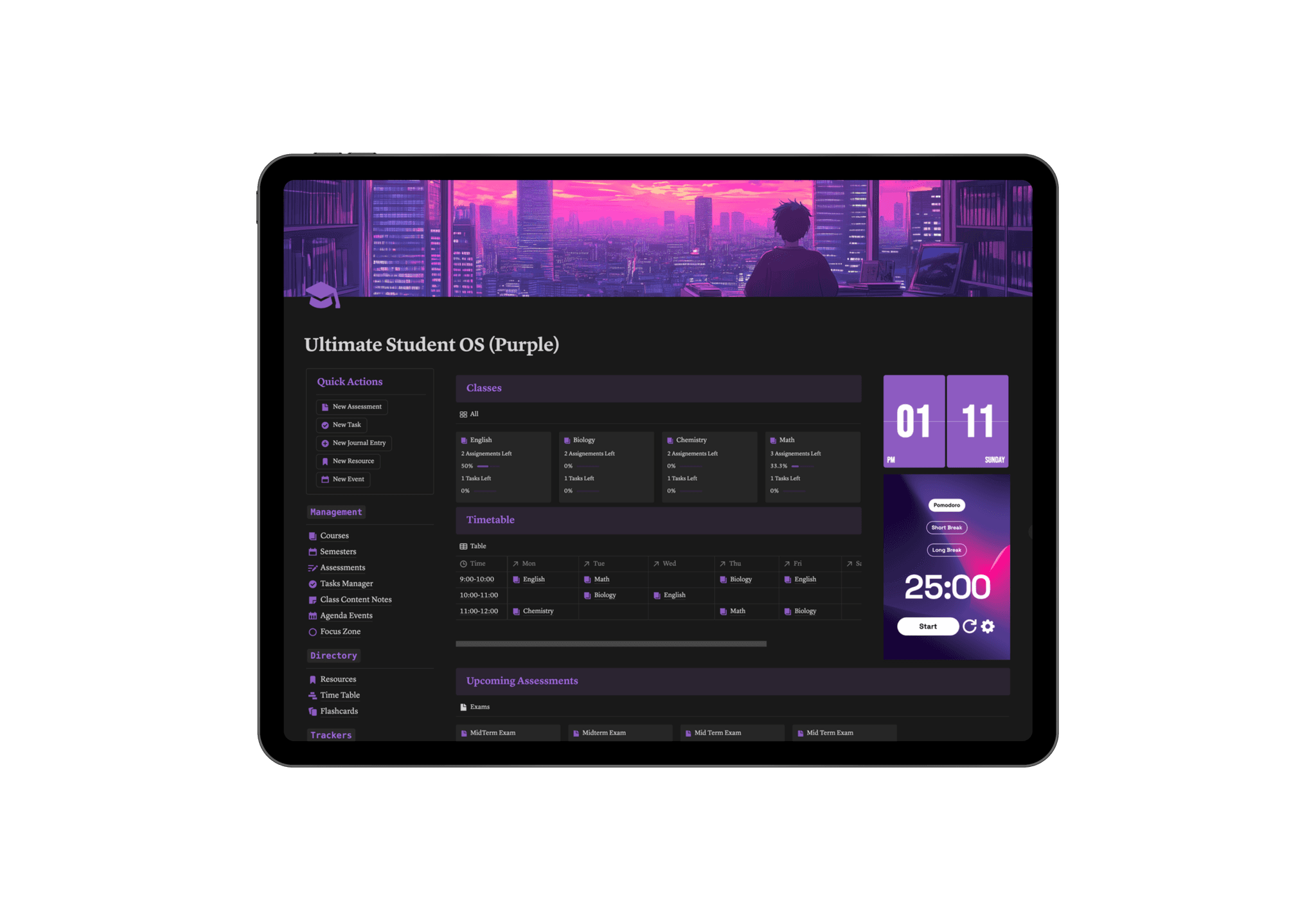 Notion Student OS - the all-in-one student planner Notion template