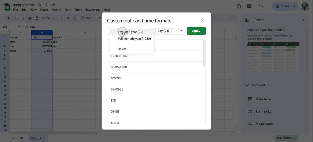 How to Change Date Format in Google Sheets – Quick Guide - 1 minute video guide