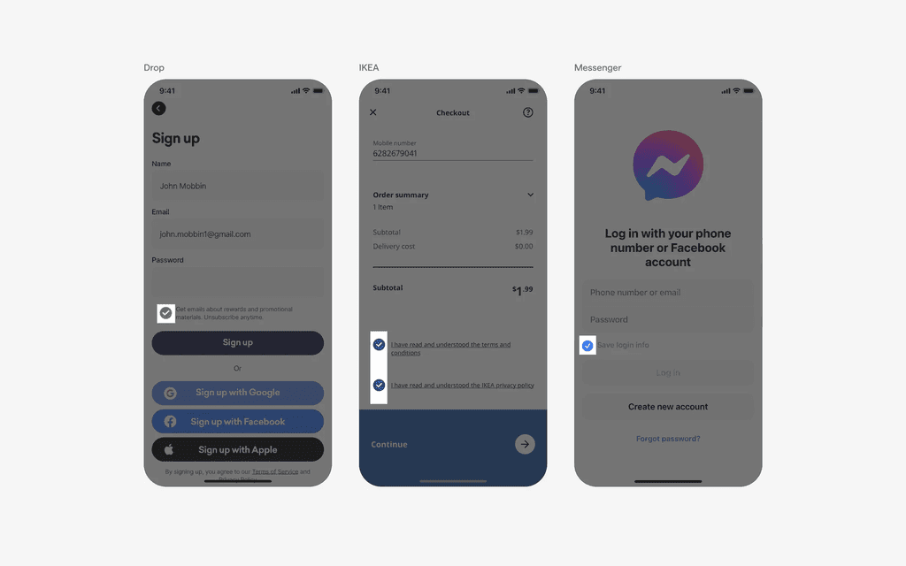 Checkbox UI Design: Best practices, Design variants & Examples | Mobbin ...