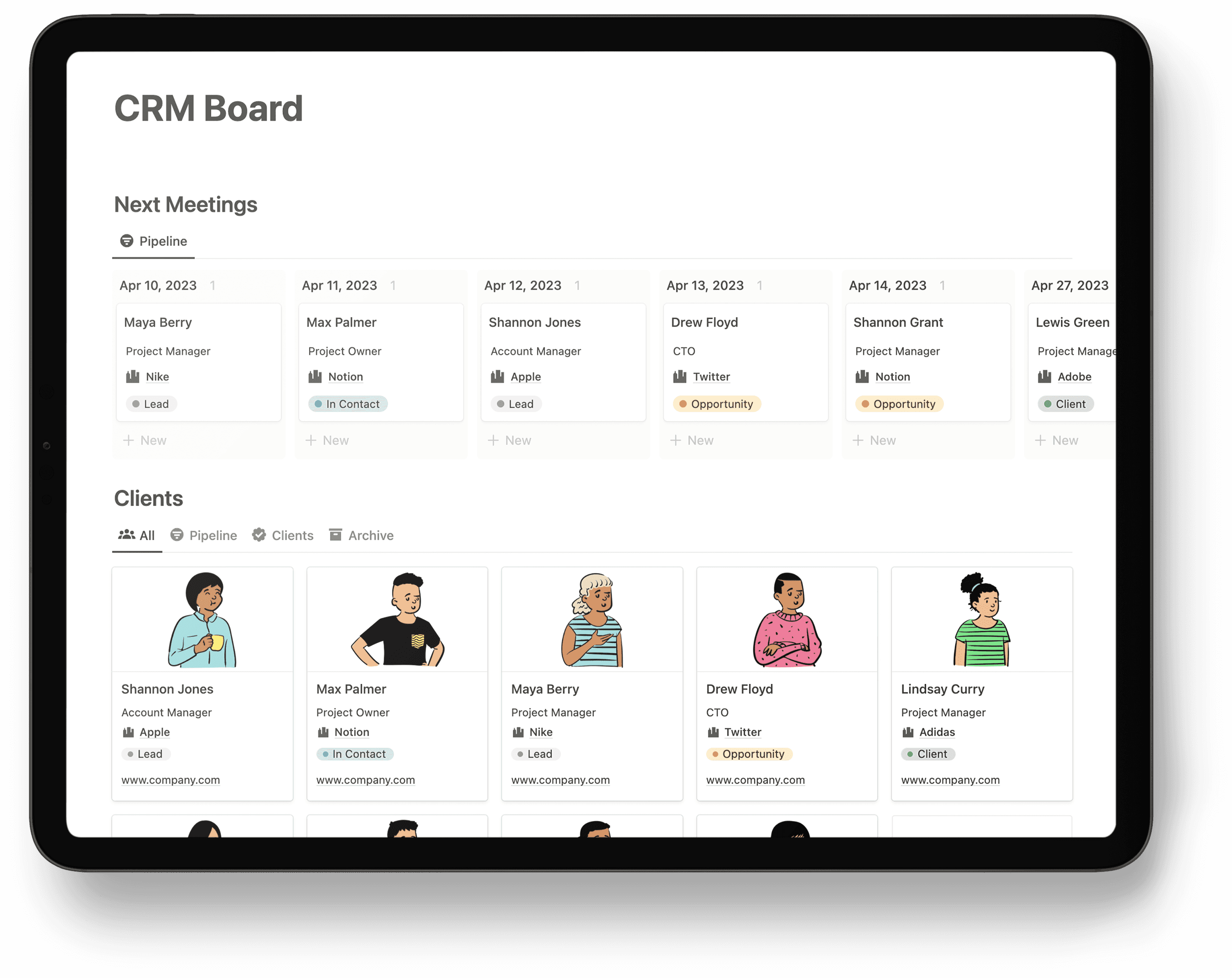 Ultimate Notion CRM Board Template @ Solt Wagner