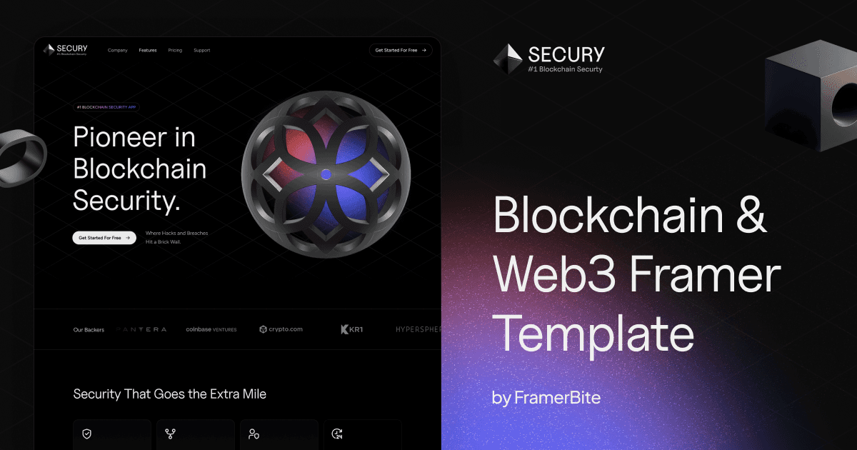 Securly - Blockchain & Web3 Framer Template