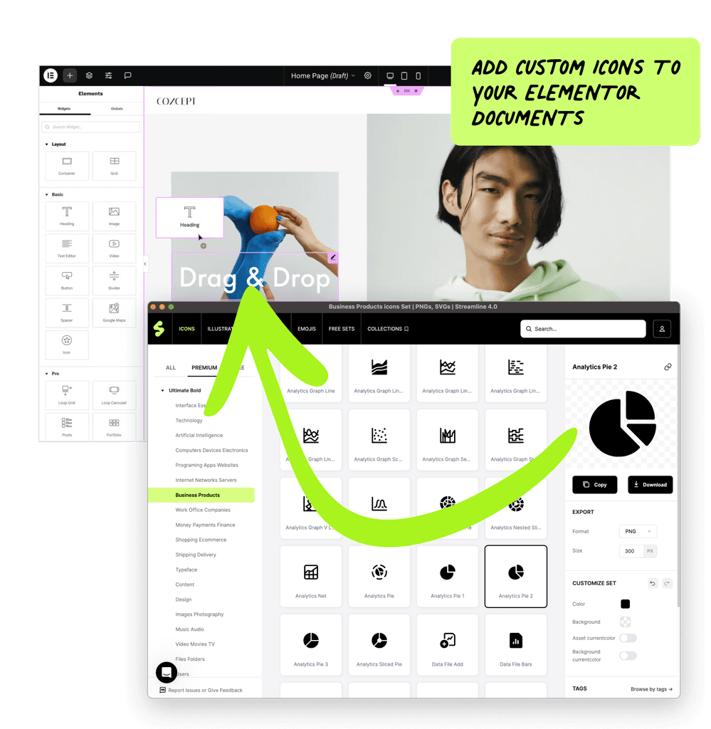 40+ Icon Packs for Elementor