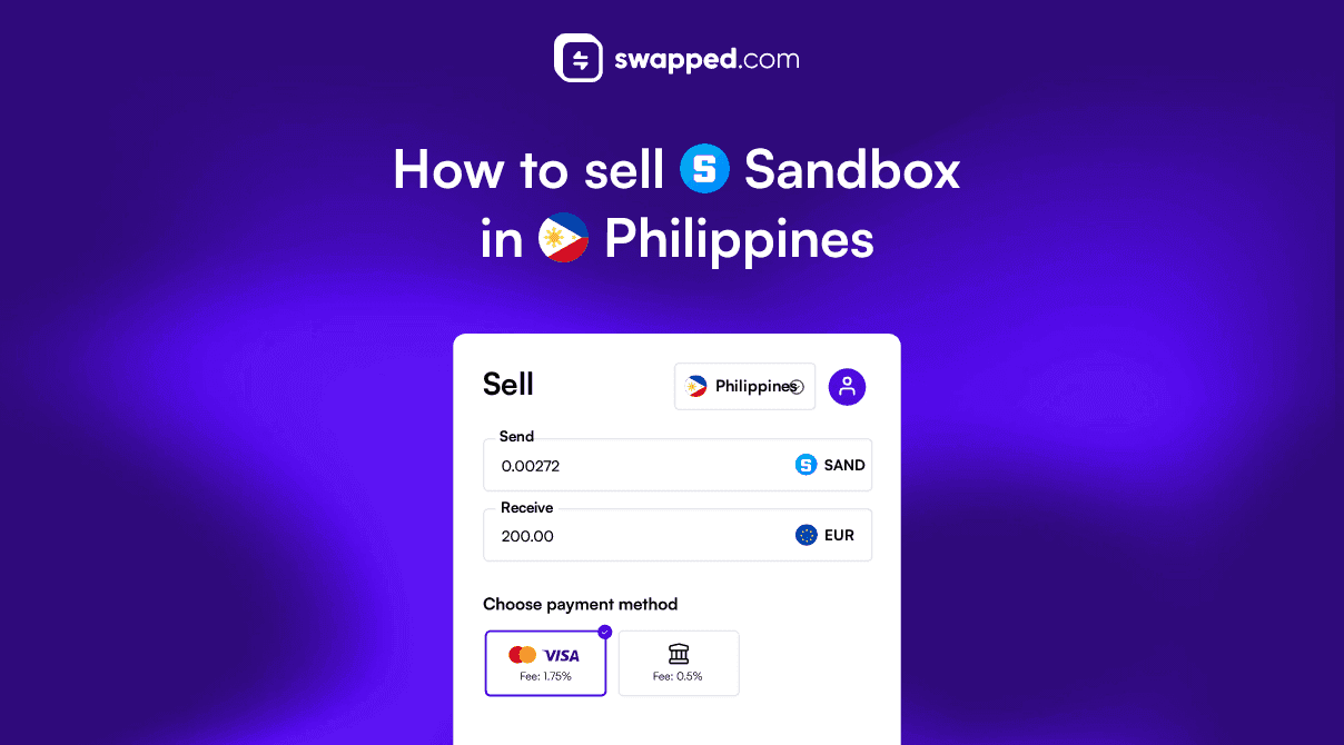 Swapped.com: How to sell Sandbox (SAND) in Philippines