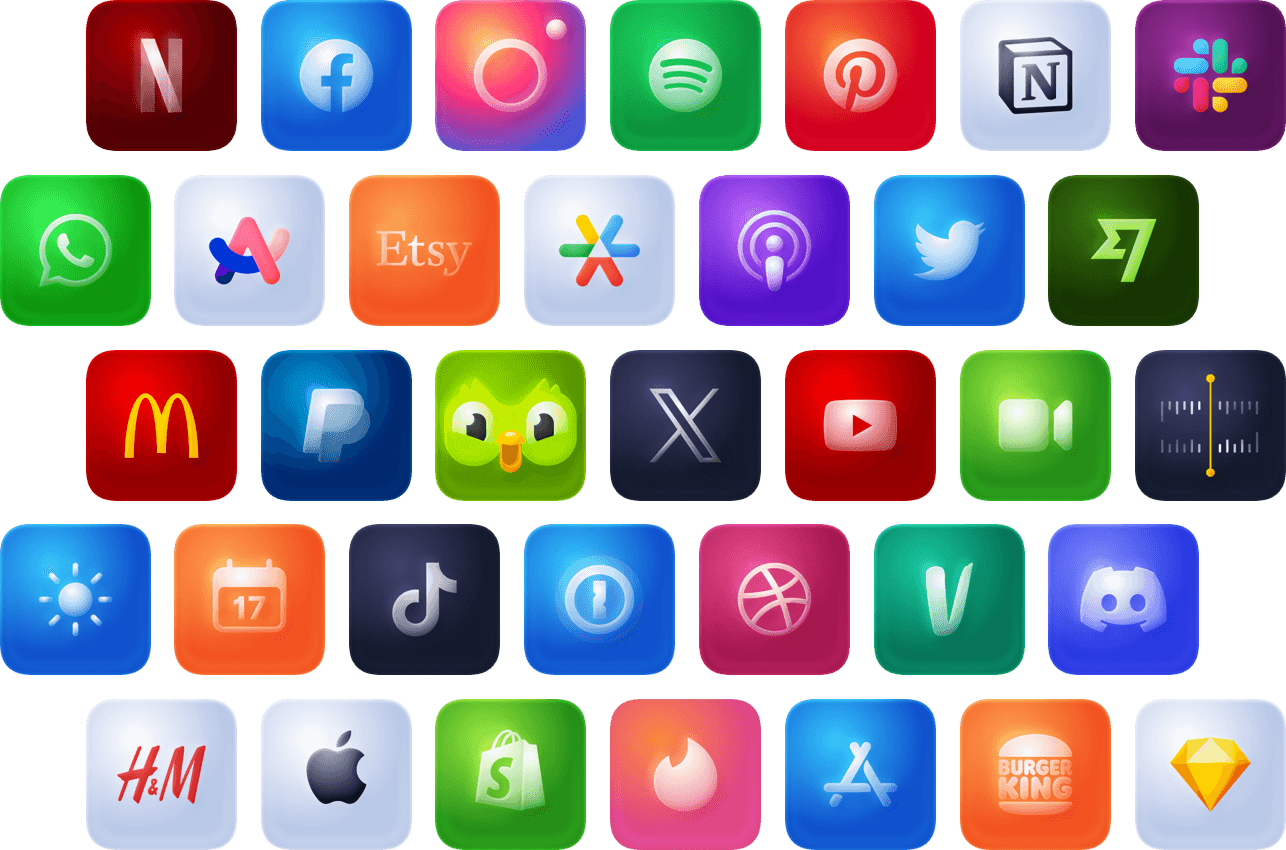 Gradient Neumoprhic Custom App Icons @ Solt Wagner