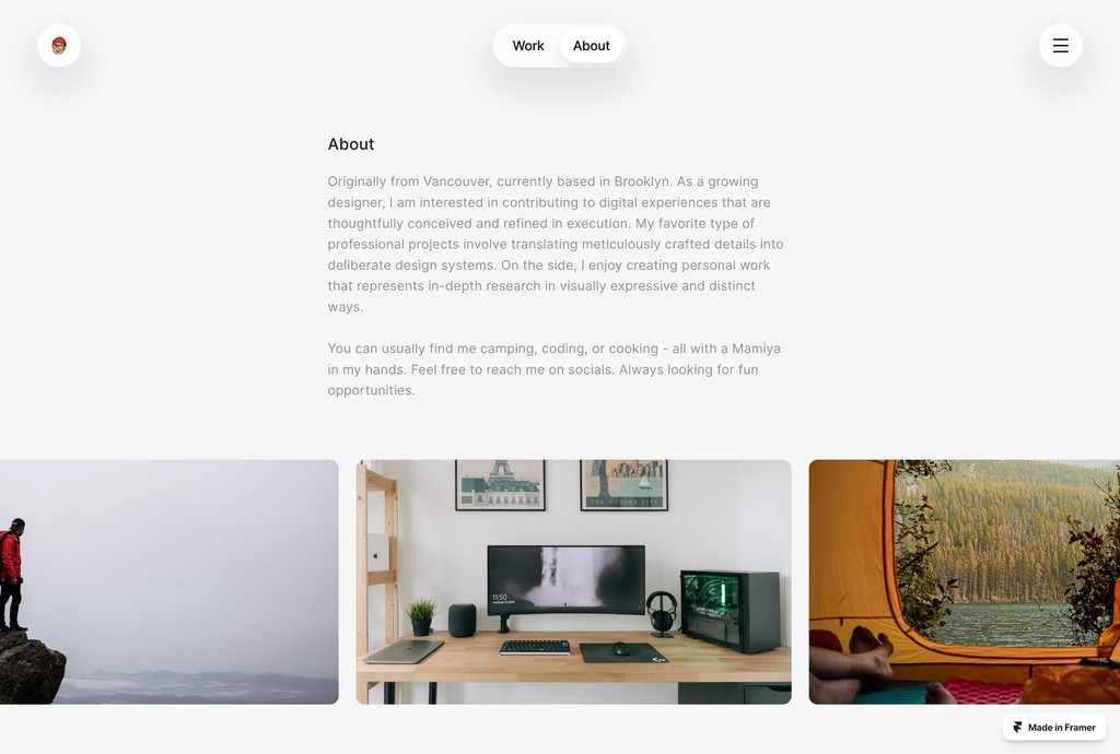 Clean — Portfolio Template for Framer