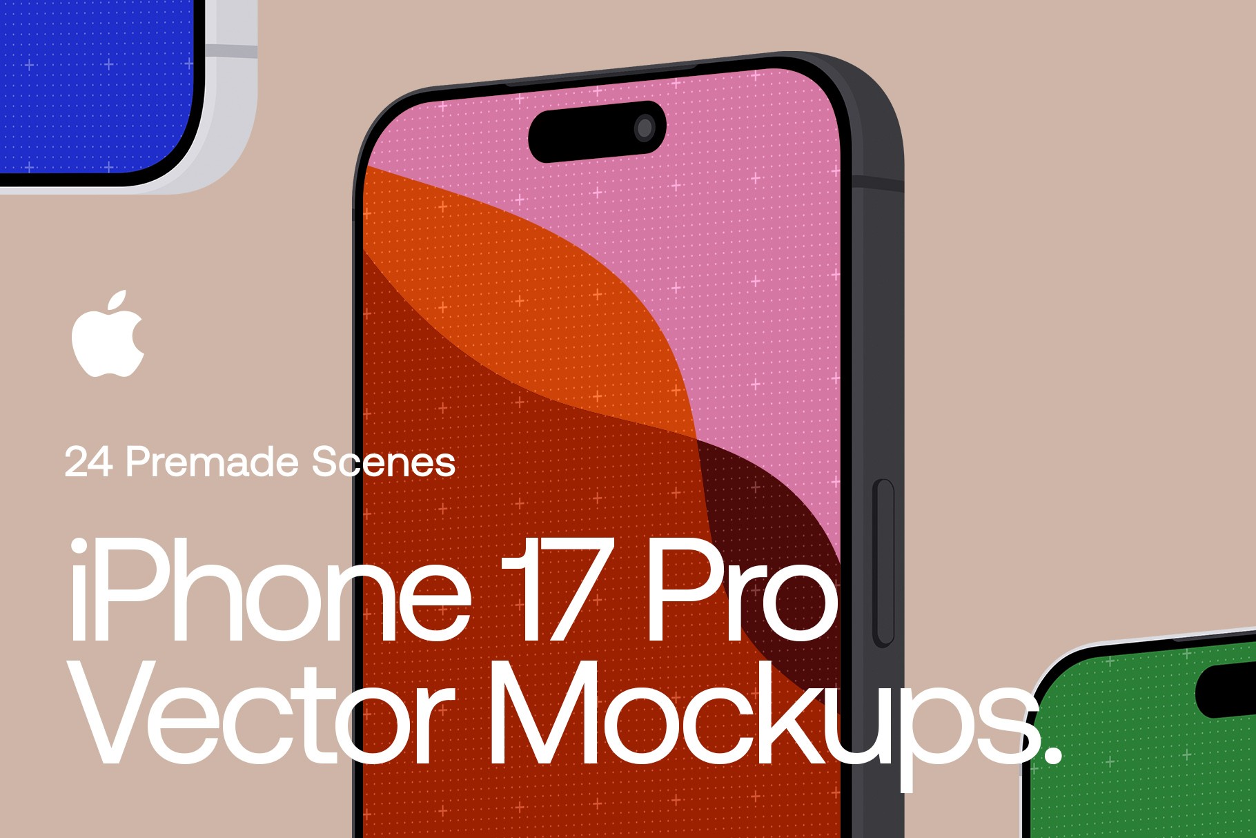 iPhone 17 Pro Vector - 24 Mockups Scenes | Asylab
