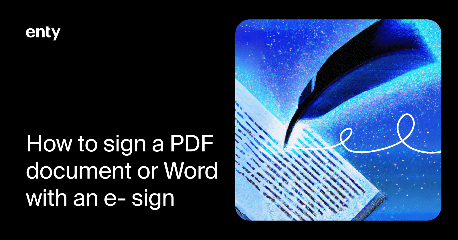 How to sign a PDF document or Word with an electronic signature
