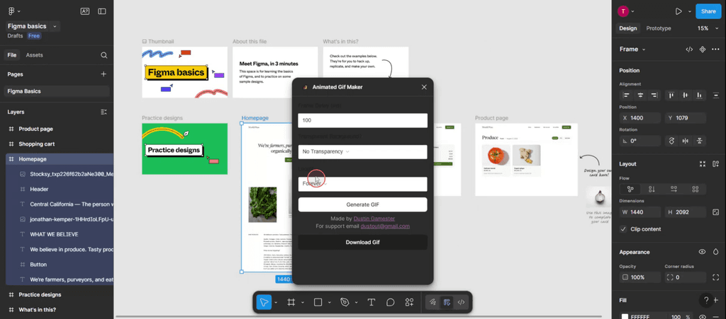 How to Make a GIF in Figma - 1 minute video guide