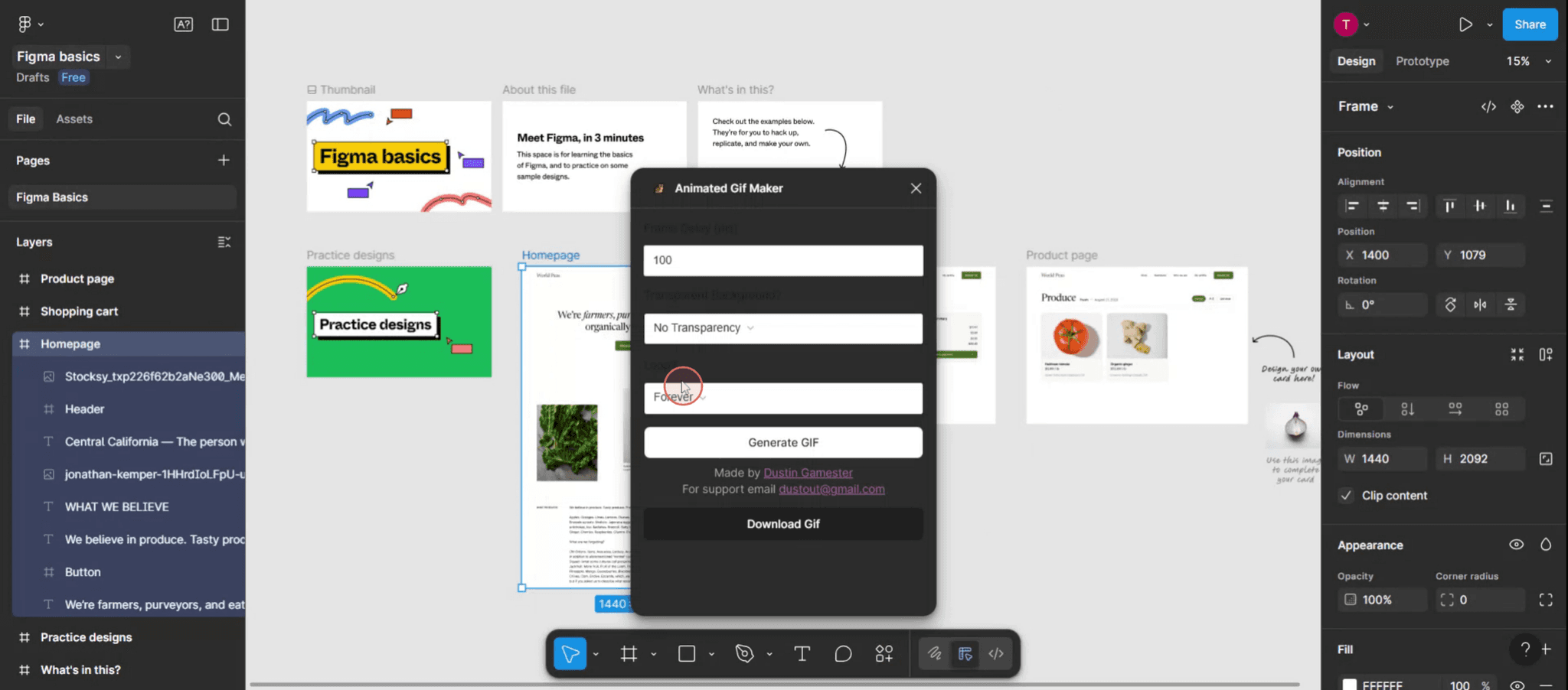 How to Make a GIF in Figma - 1 minute video guide