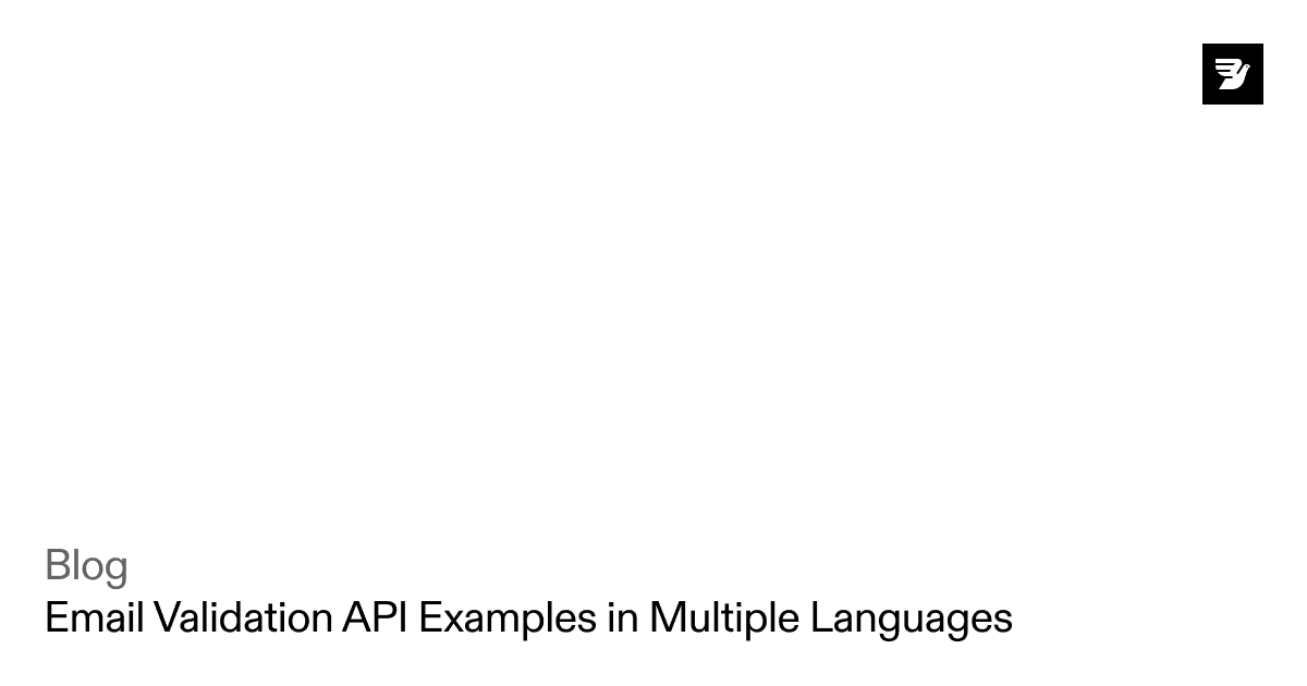 Email Validation API Examples in Multiple Languages | Bird