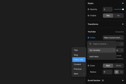 Add video components to your CMS pages — Framer Help
