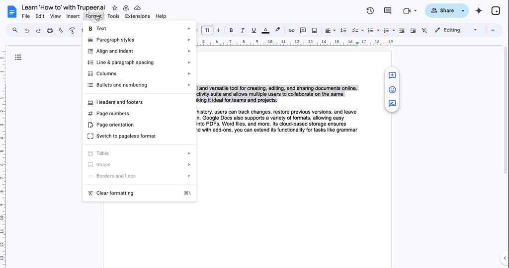 How to Double Space in Google Docs - 1 minute video guide