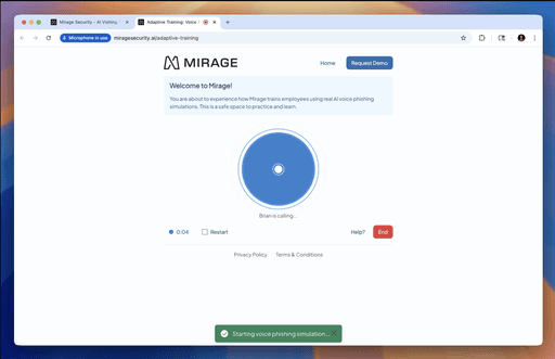 Mirage Security - Introducing Adaptive Training for Vishing