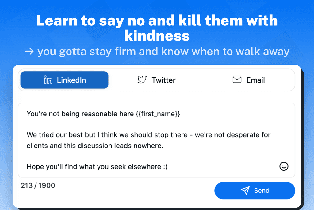 How to Say This Is the Best Price We Can Offer?