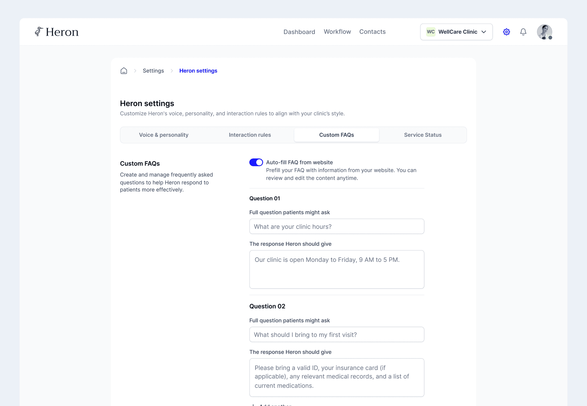 Heron | AI-Powered Healthcare Communication