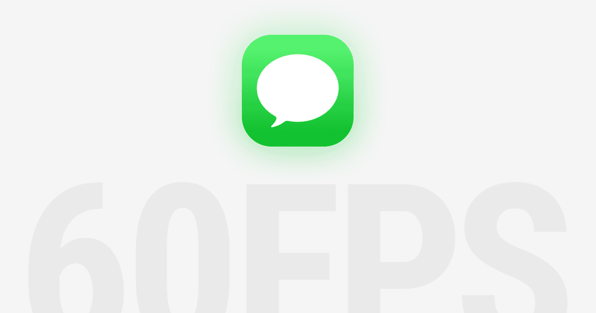 Messages iOS App UI/UX design animation – 60fps