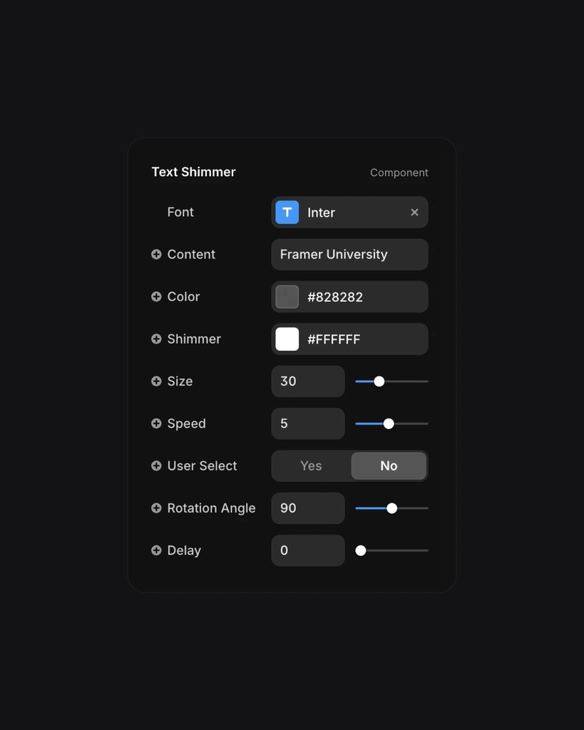 Text Shimmer Component for Framer — Framer Resource