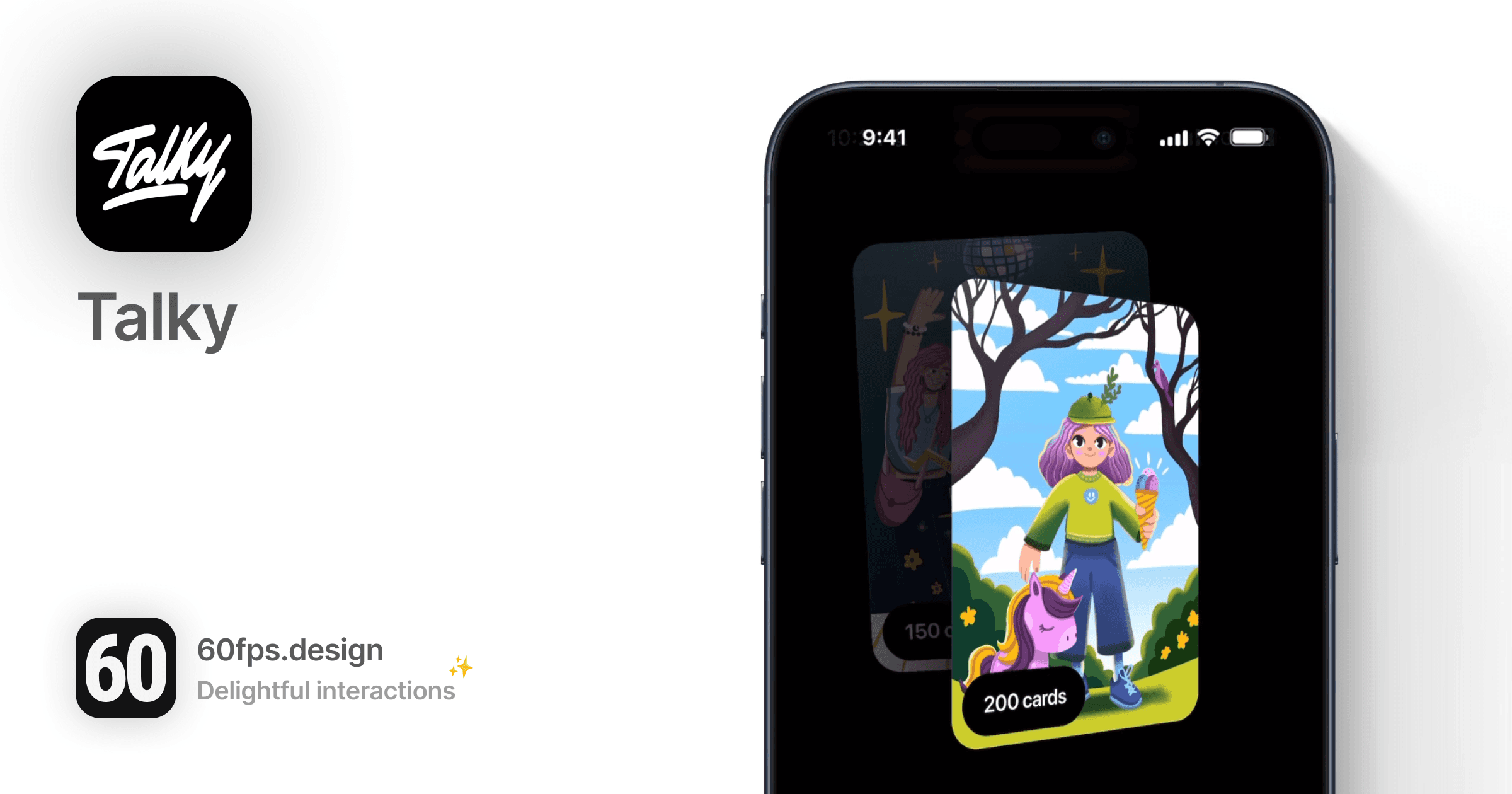 Talky iOS App UI/UX animation