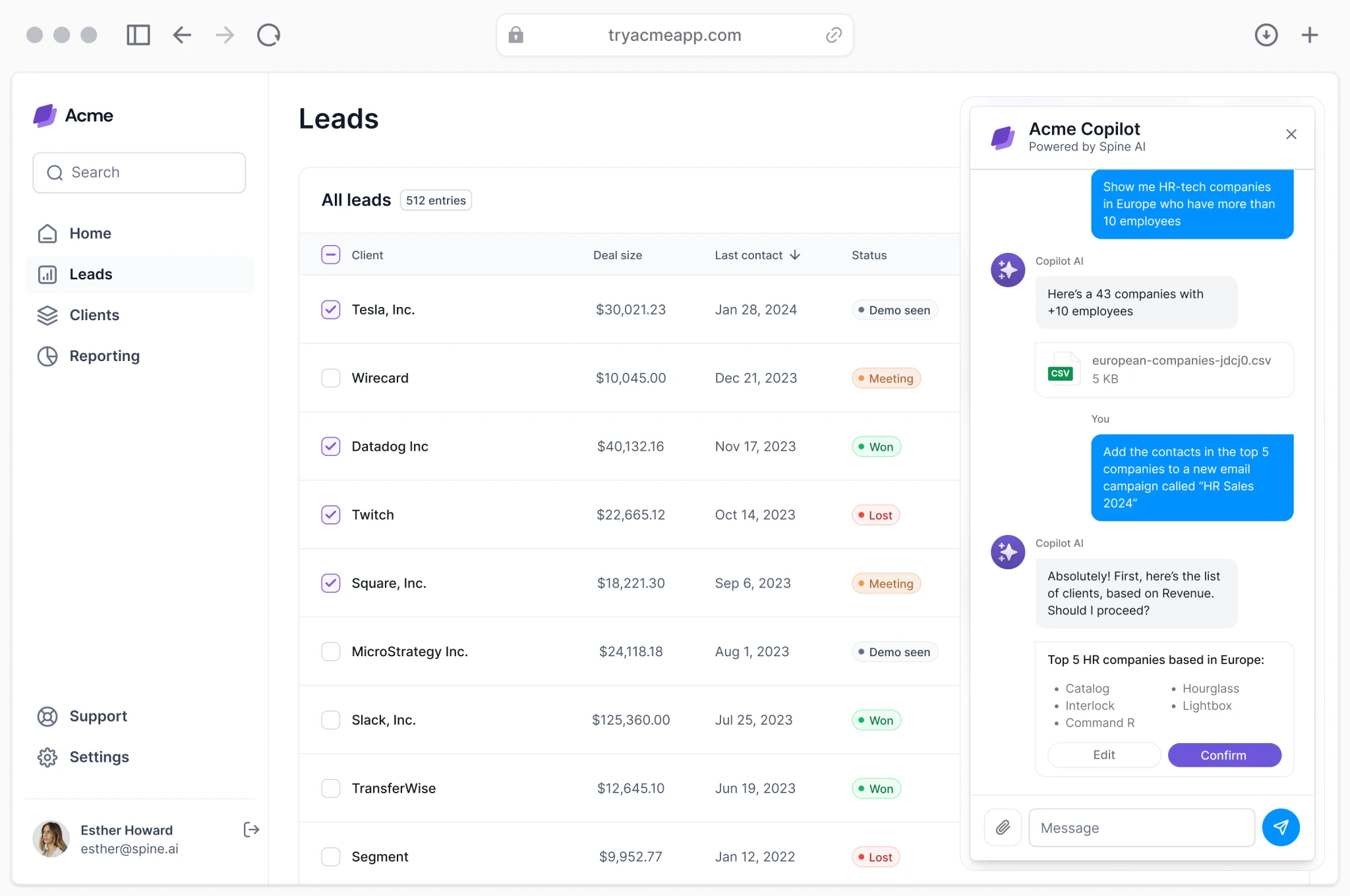Spine AI – Ship your AI copilot without an AI team