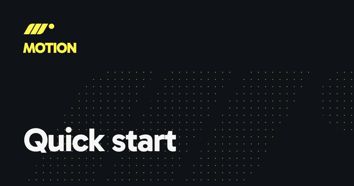 Quick start | Motion for JavaScript