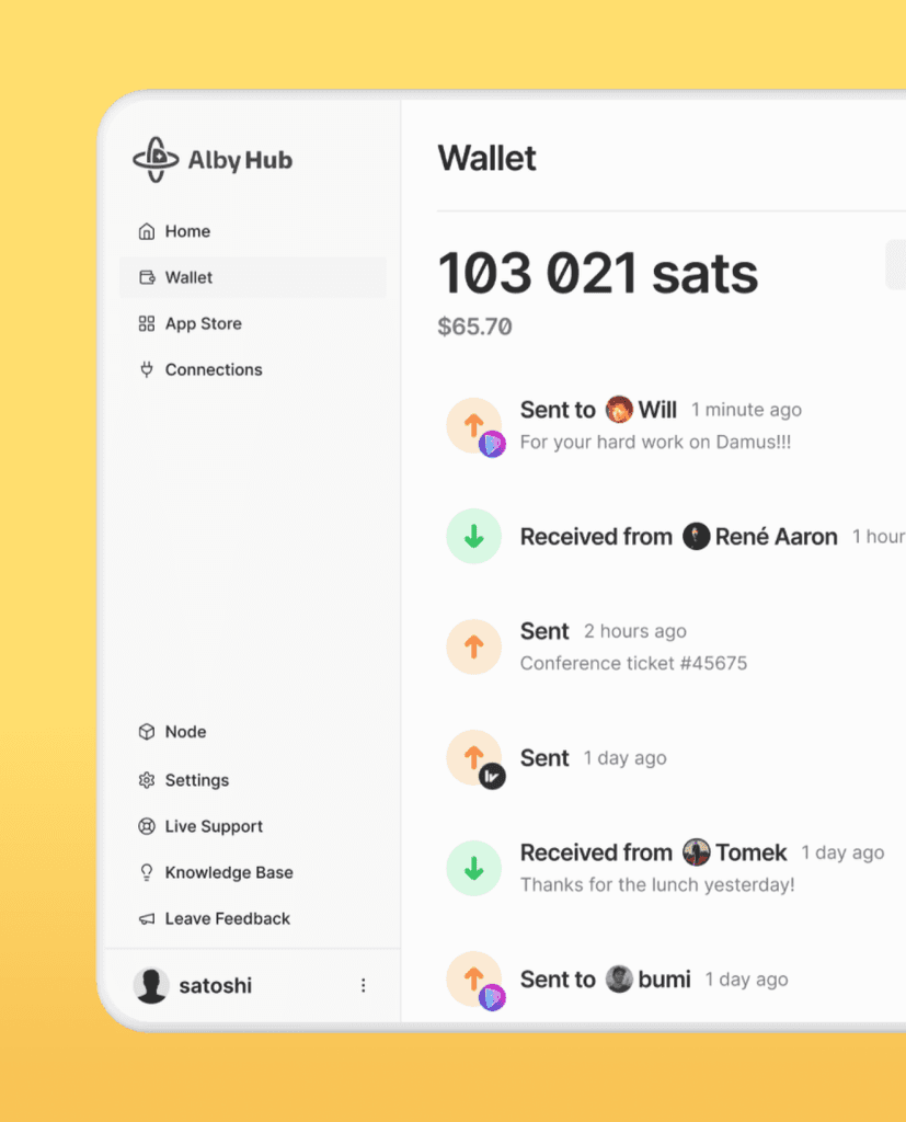 Alby - Your Bitcoin & Nostr companion for the web