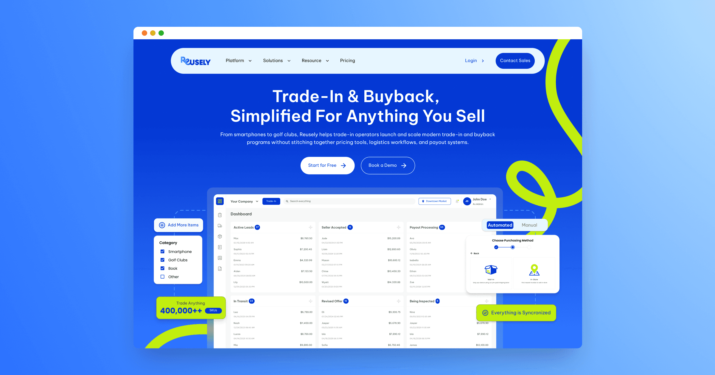 Trade-In Team Management, Permissions & Access Control Software | Reusely