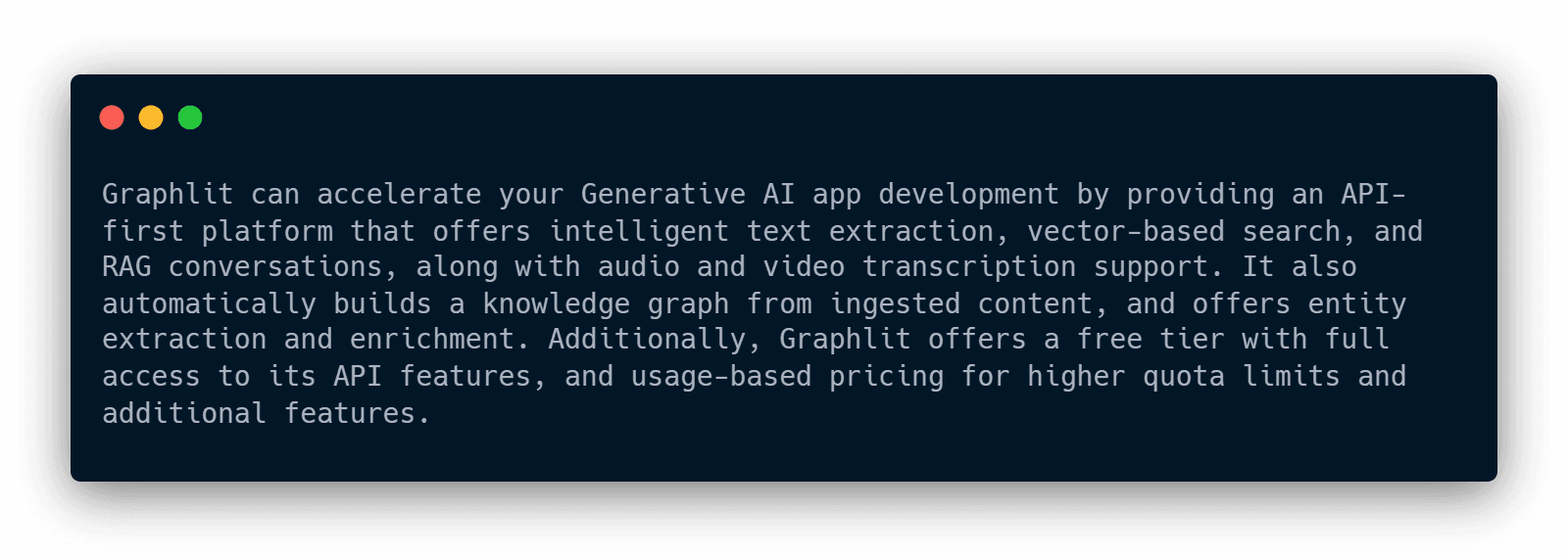 Graphlit: Serverless RAG-as-a-Service Platform