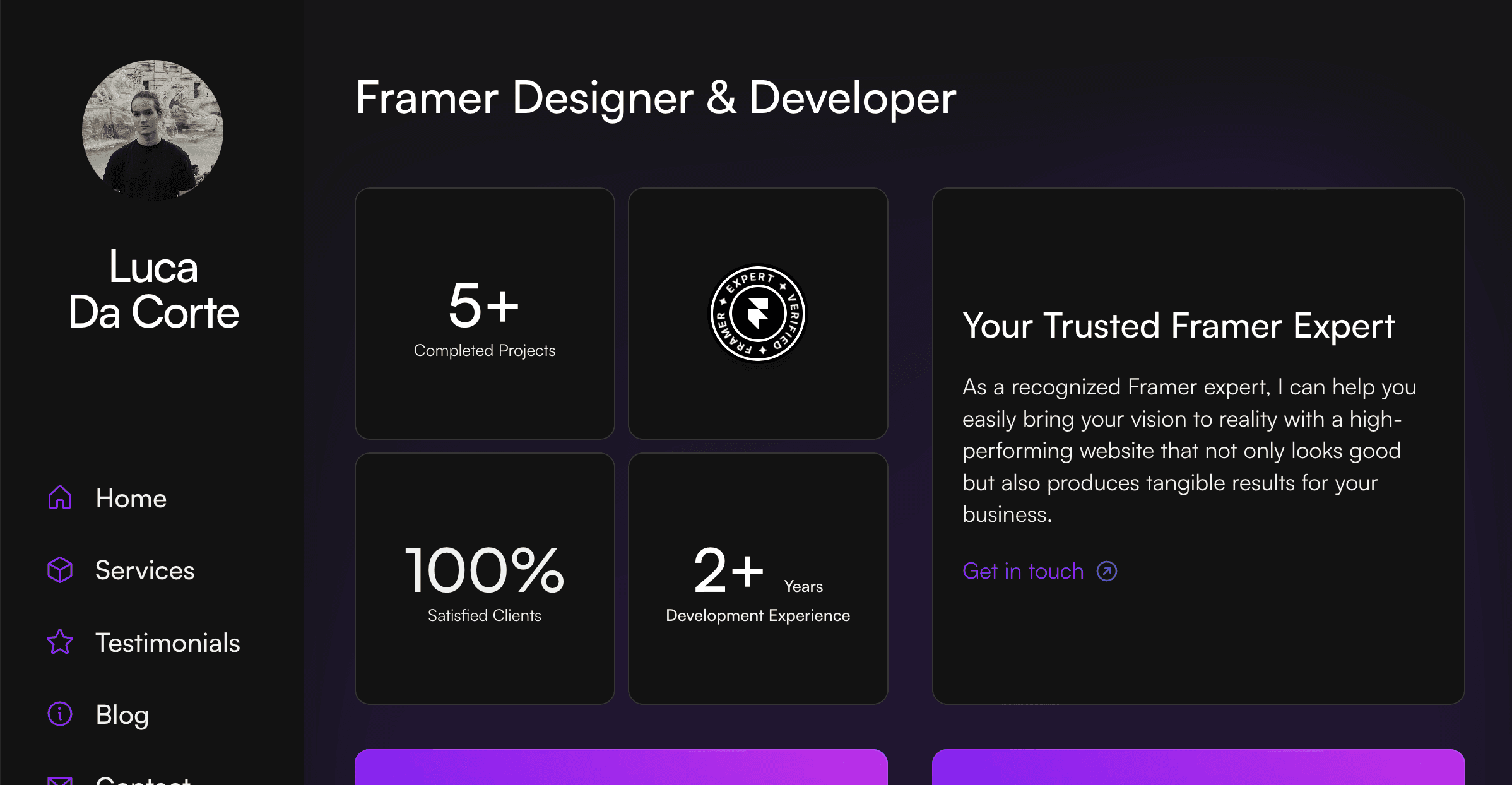 Luca Da Corte | Expert Framer Developer