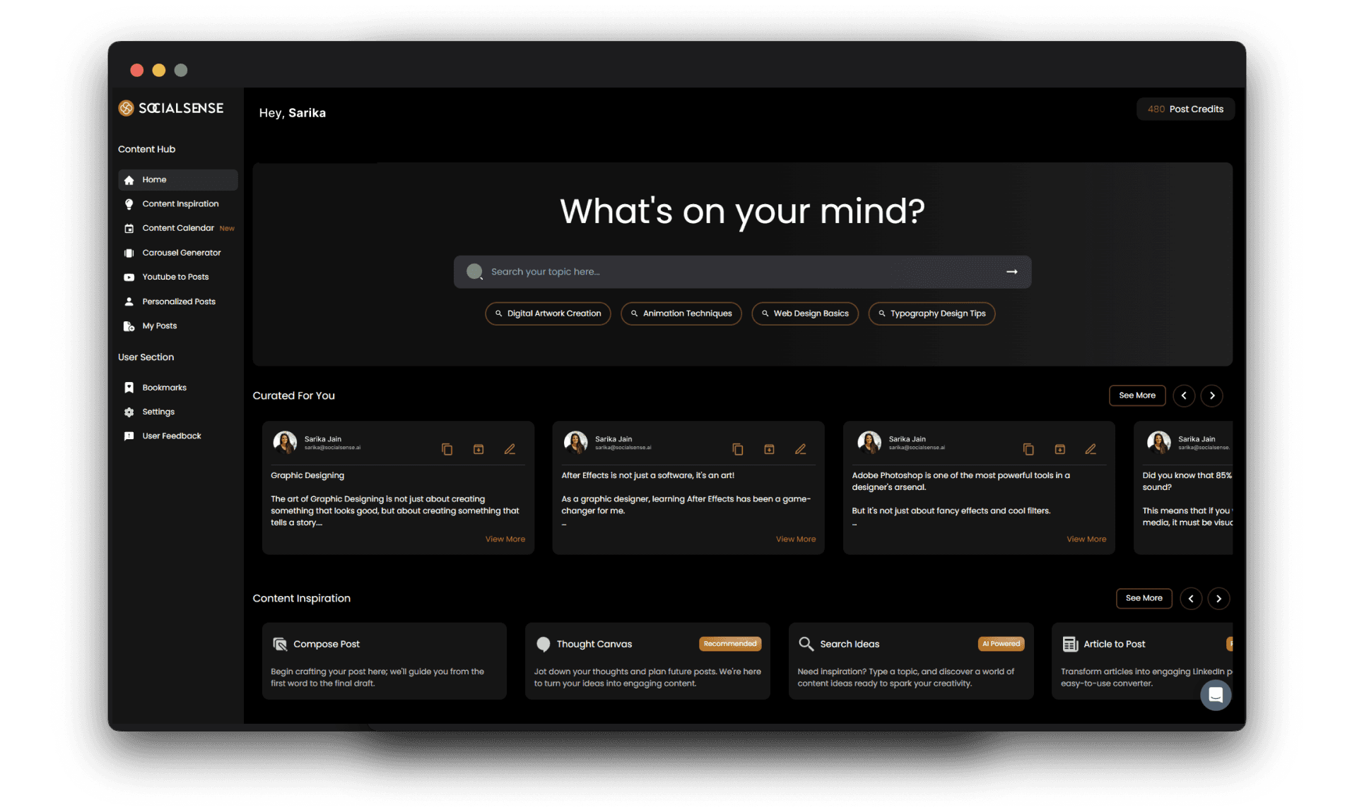 SocialSense - The Personal Branding Platform