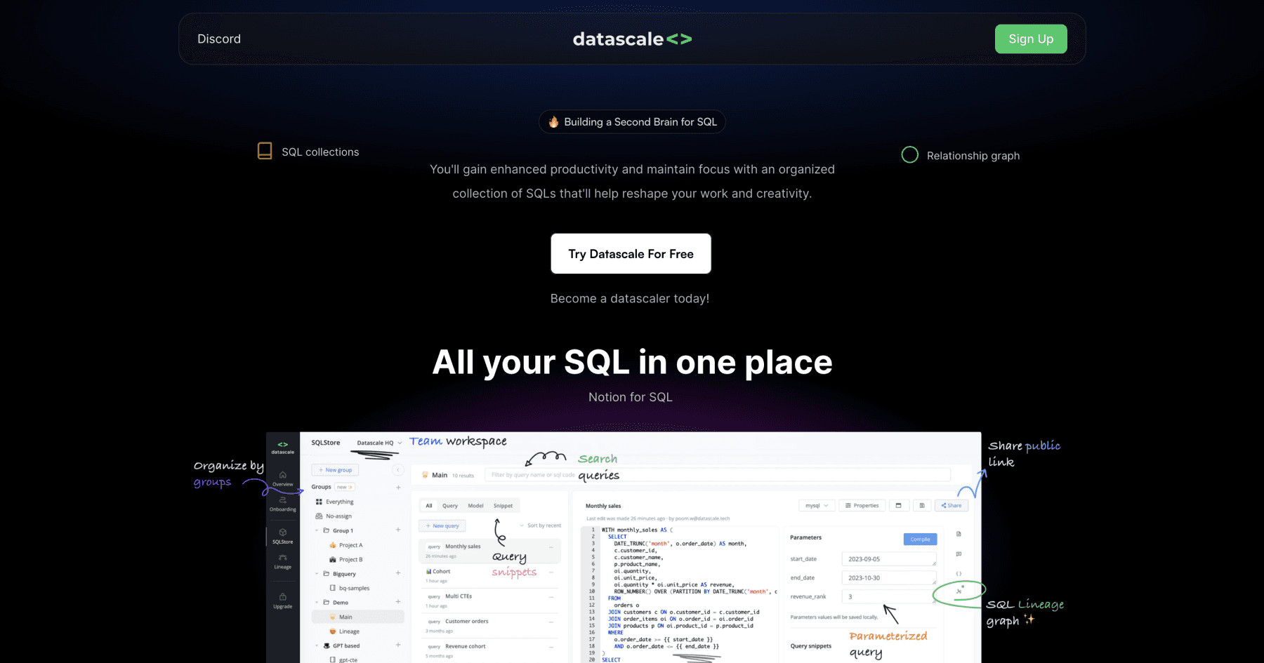 Datascale: Cloud SQL Notes for Analysts