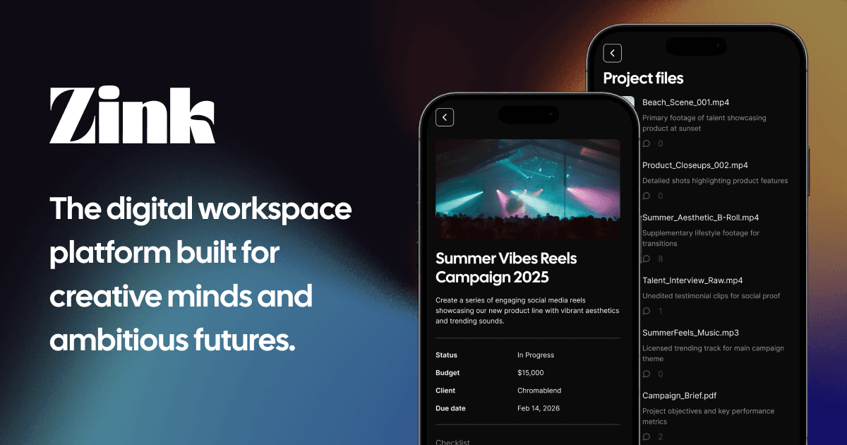 Zink - Digital Workspace Platform for Creatives