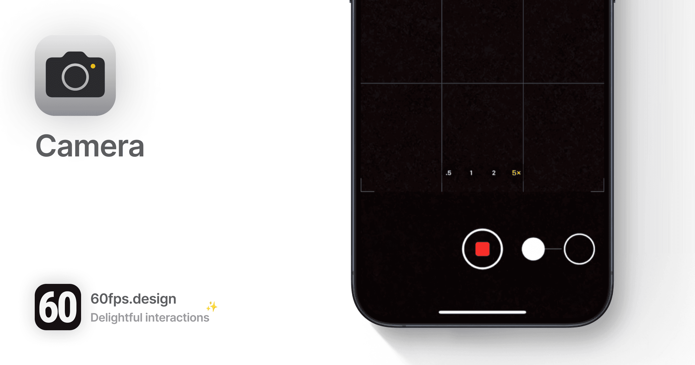 Camera iOS App UI/UX animation