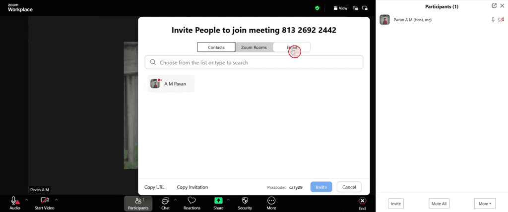 How to Invite Someone to a Zoom Meeting Via Email - 1 minute video guide