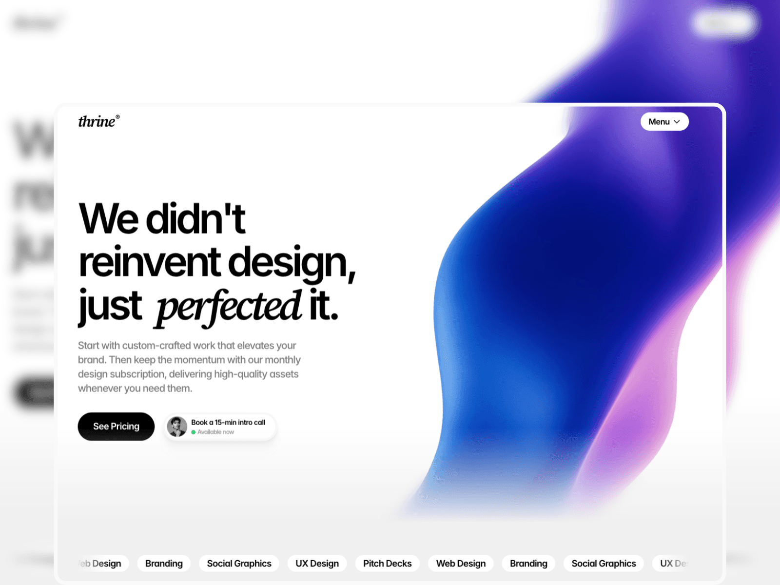 Thrine - Web Design . Branding . Visual Design