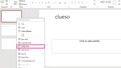 How to delete a slide in PowerPoint