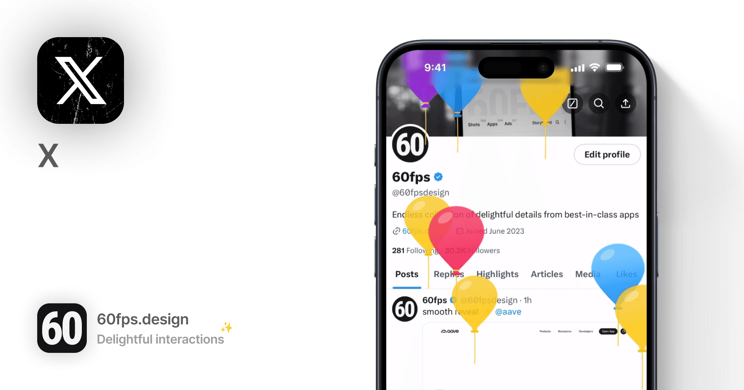 X iOS App UI/UX animation
