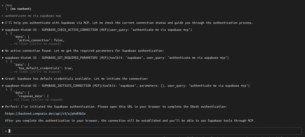 How to use Supabase MCP with Claude Code - Composio