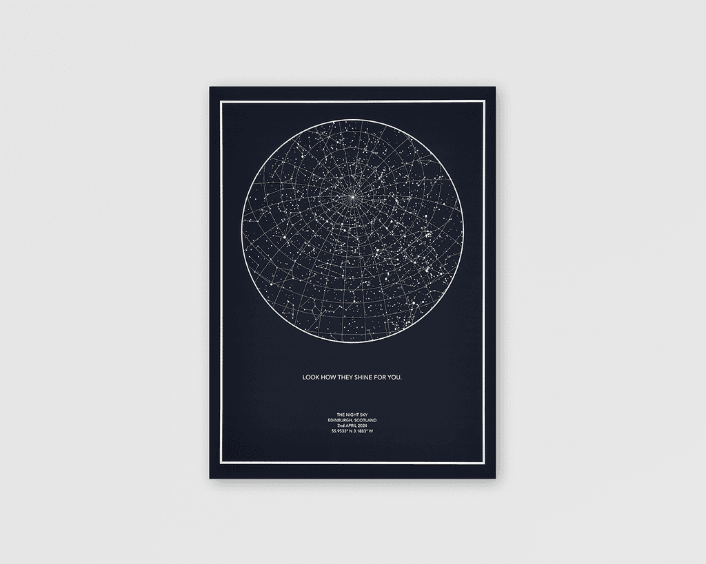 Night Sky Museum Grade Prints - The Night Sky - Custom Star Map