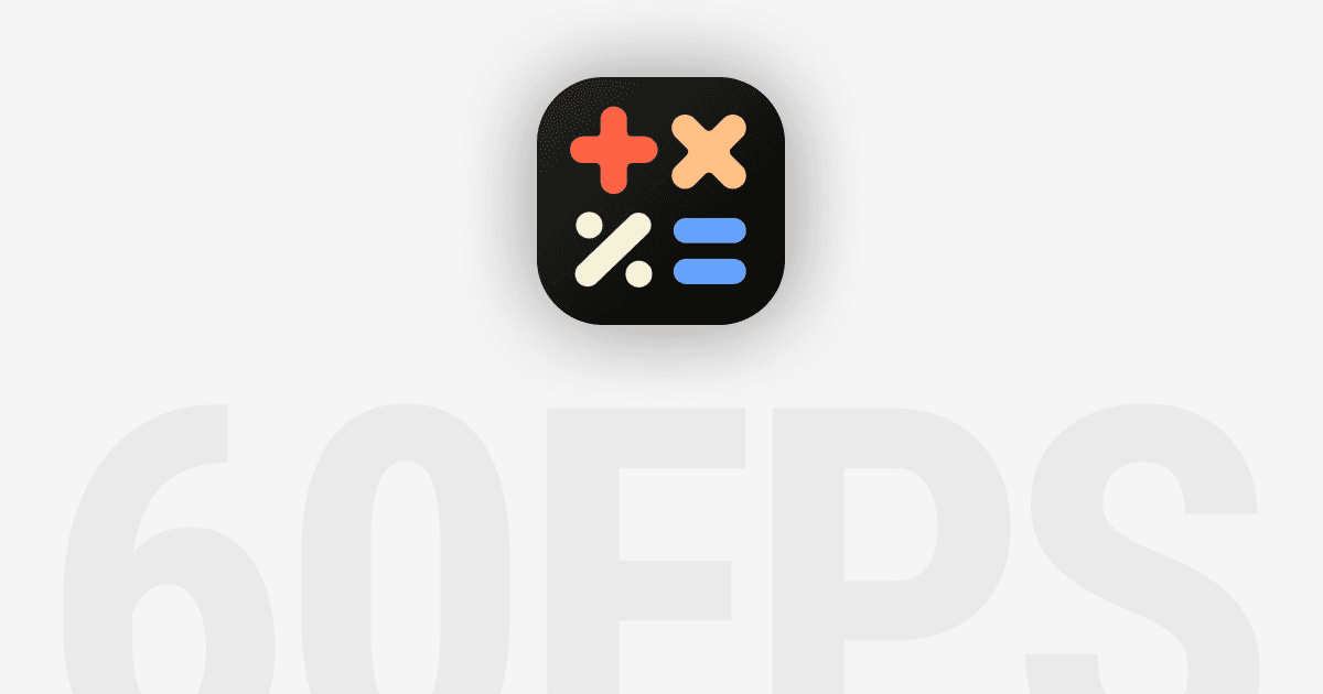 MD Calculator iOS App UI/UX design animation – 60fps