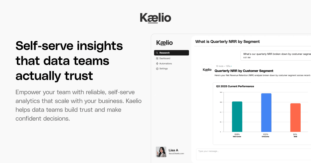 Kaelio vs TextQL: Which Is Better for Conversational Analytics - Kaelio — The AI Data Analyst ...