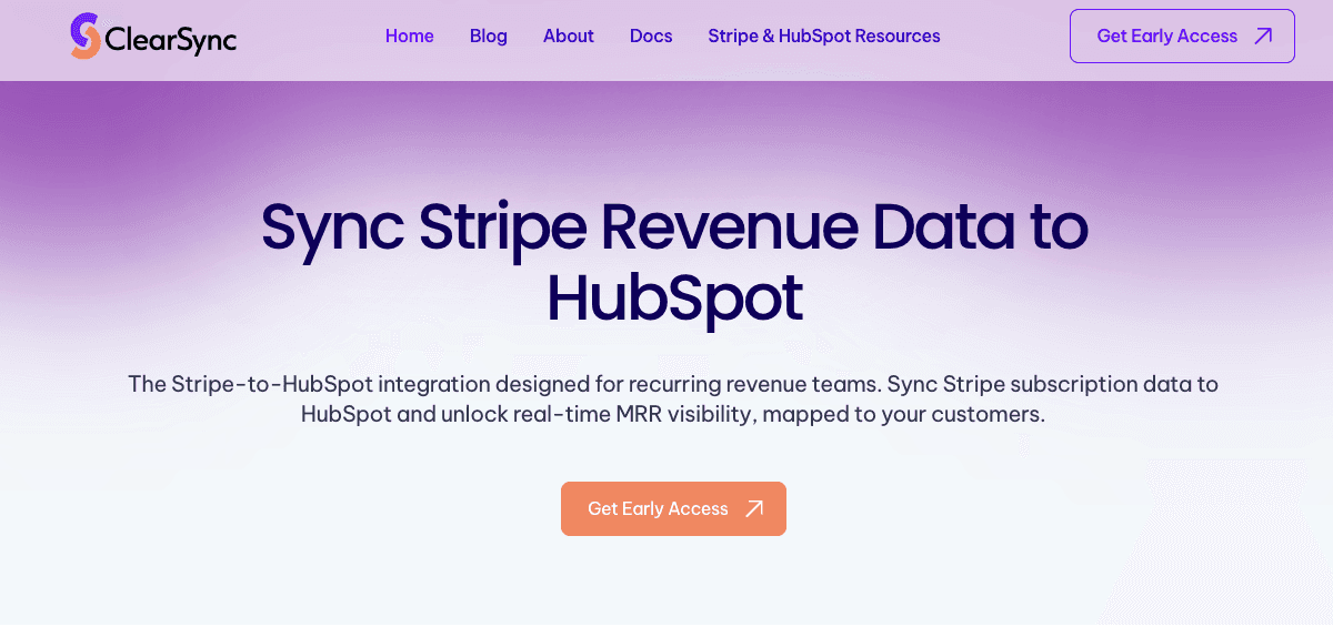 ClearSync | Stripe to HubSpot Integration - Contact Us