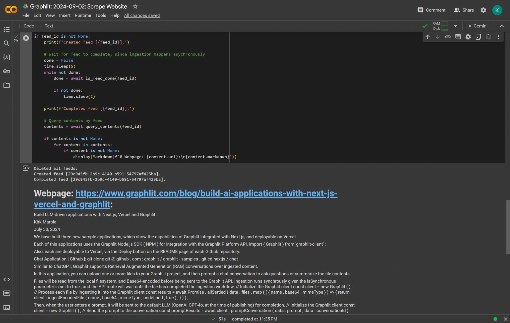 Graphlit: Knowledge API Platform
