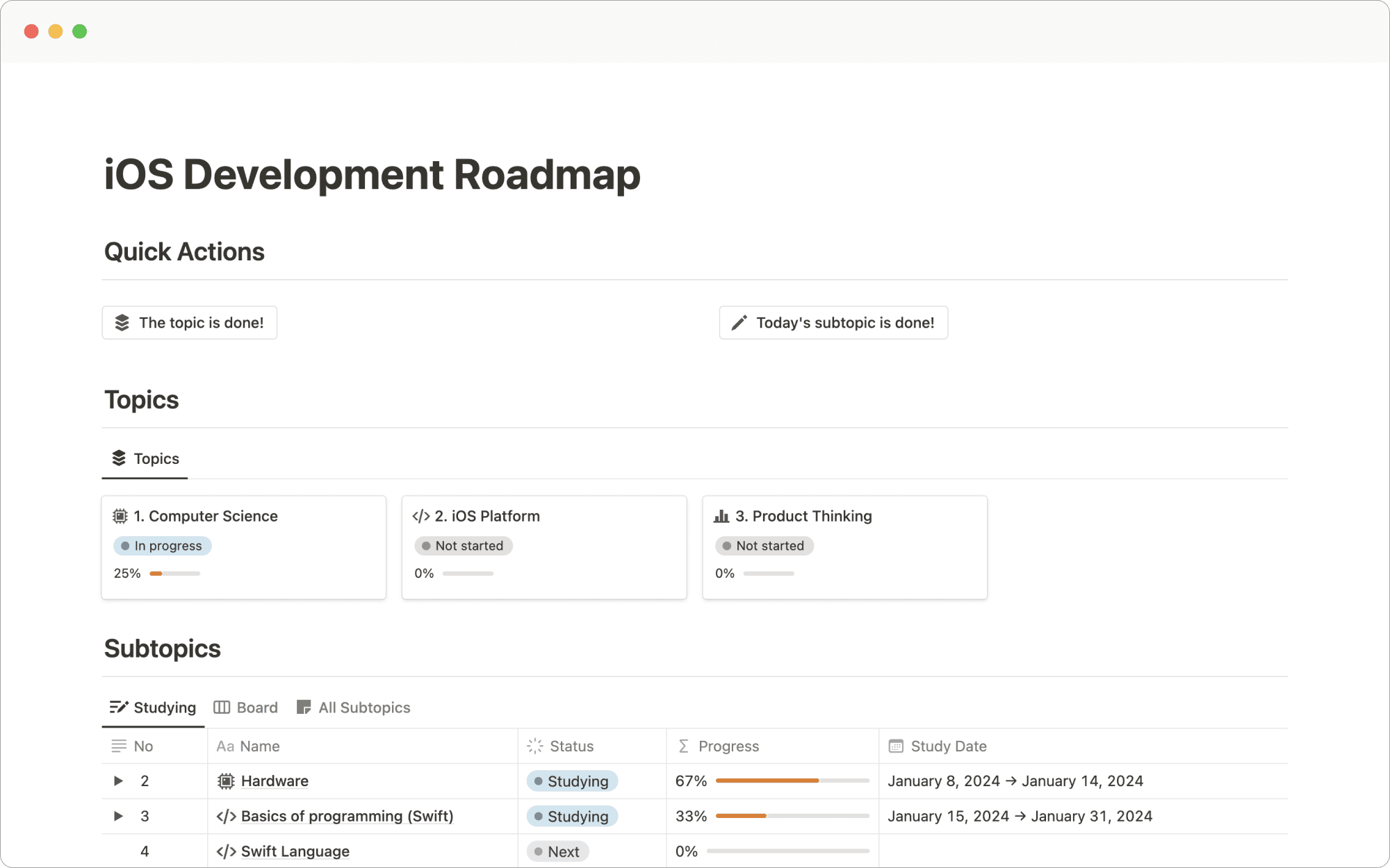 Notion Templates - First Blocks