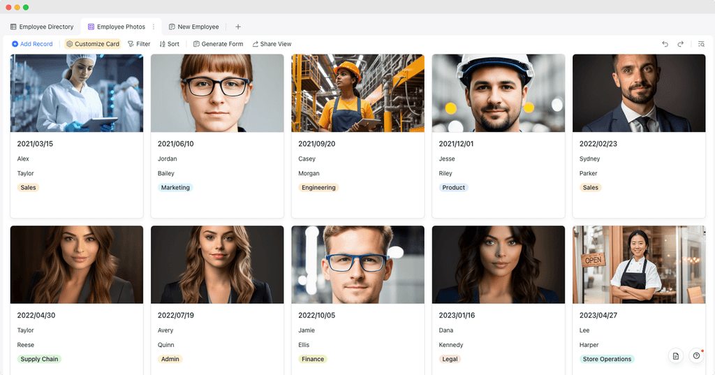 Employee Directory Template: Boost HR Efficiency with a Custom Design ...