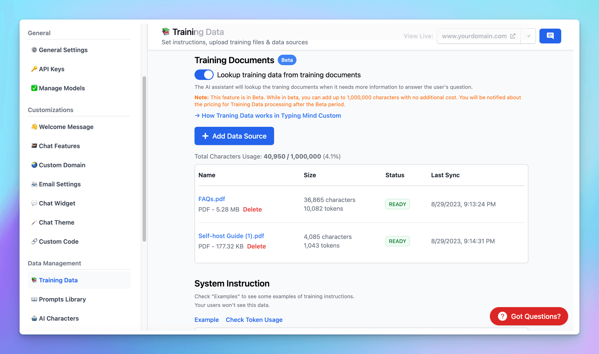 Typing Mind Custom - Private & Secure ChatGPT for teams