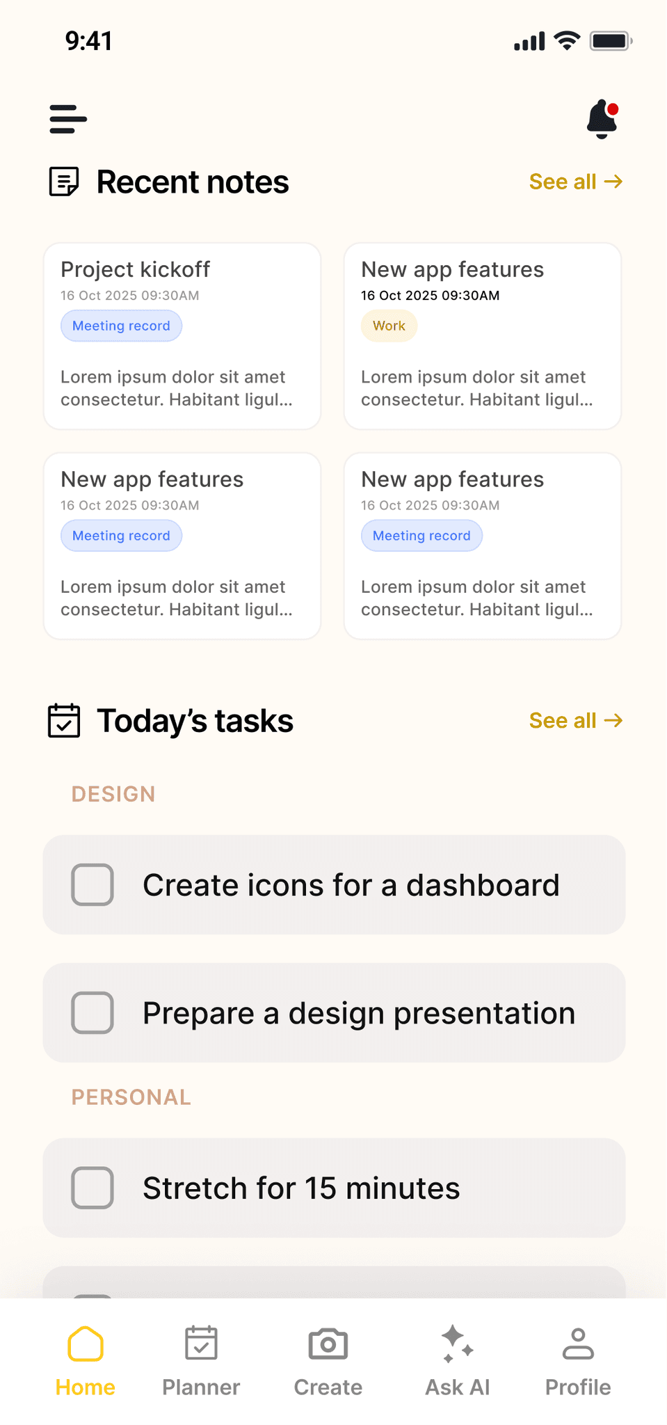 PlanIA — Your AI Assistant for Notes, Tasks & Planning