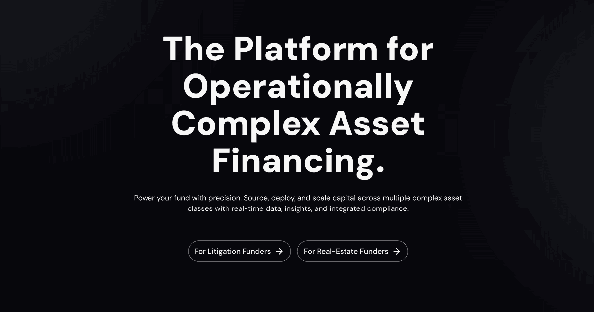 Fenaro – The Operating System for operationally Complex Asset Financing.