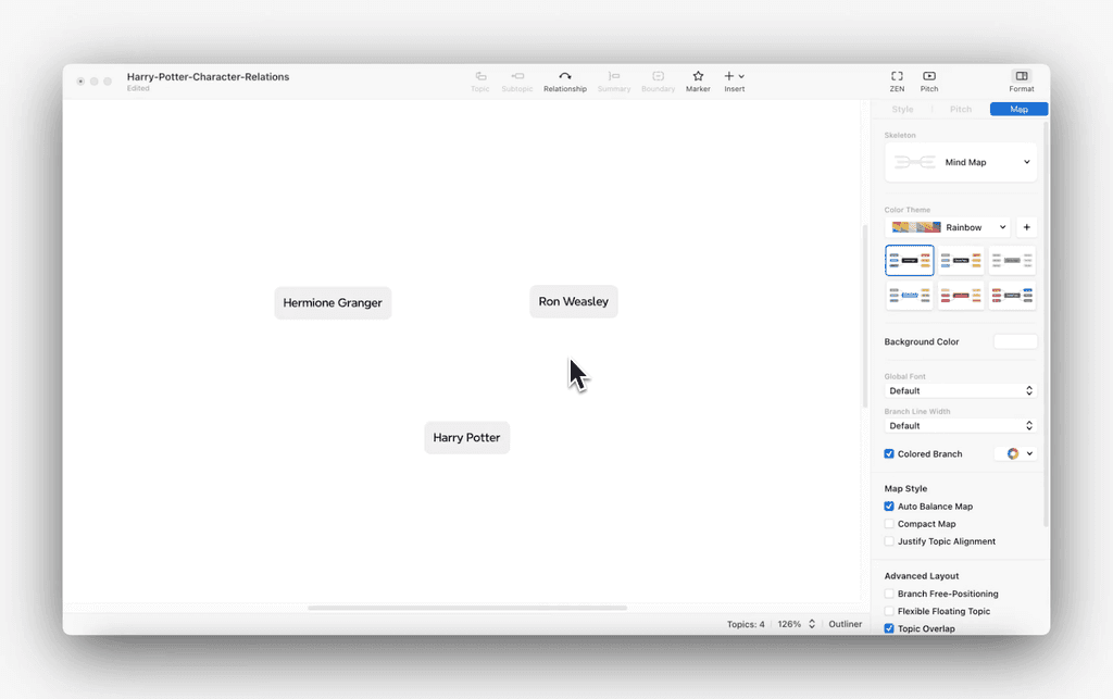 How to Produce a Beautiful Character Relationship Map with Xmind