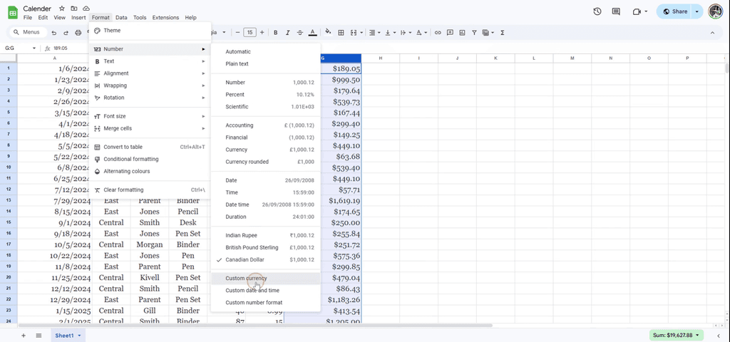 How to Add Rupee Symbol in Google Sheets – Simple Formatting Guide - 1 ...