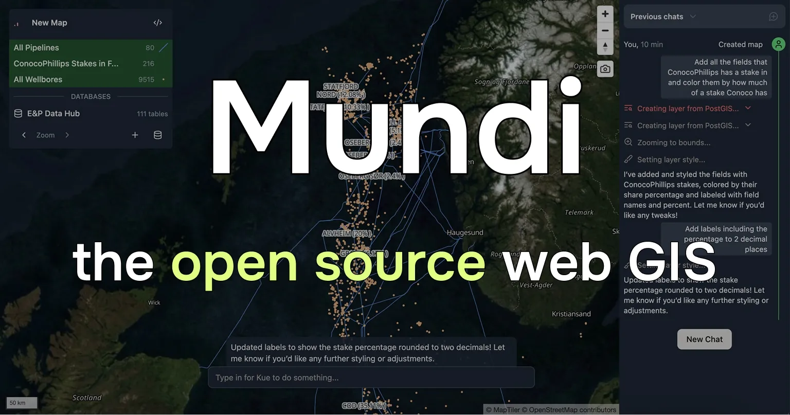 Mundi · The Open Source GIS Built for AI